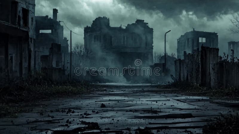 Post-apocalypse Scenery and Horror Navigating a Structure Stock Footage ...