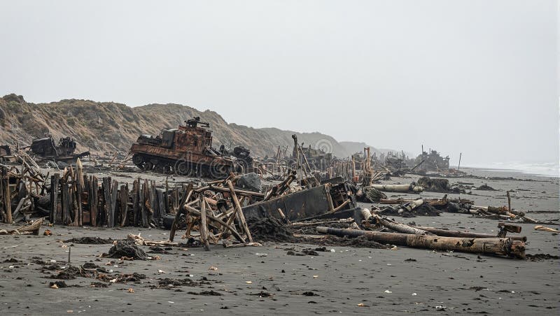 Abandoned Military Base Cartoon Game Background Deserted Army Facility ...