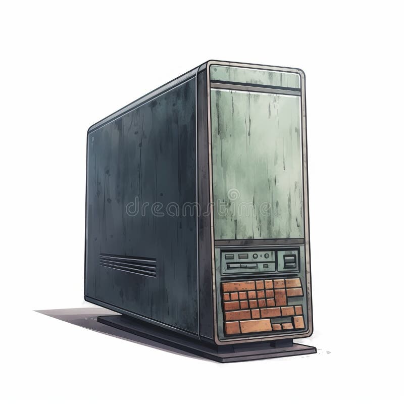 Post-apocalyptic Computer Drawing with Realistic Watercolors Stock ...