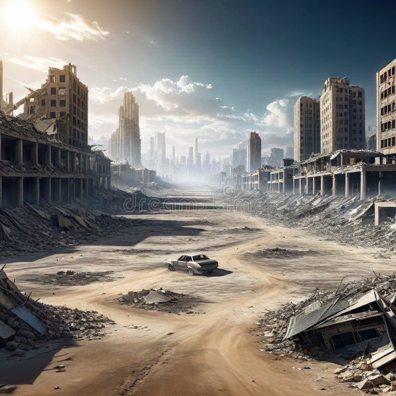 Post Apocalyptic City with a Desert Mad Max Apocalyptic City. Stock ... Post Apocalyptic City with a Desert Mad Max Apocalyptic City. Stock ...
