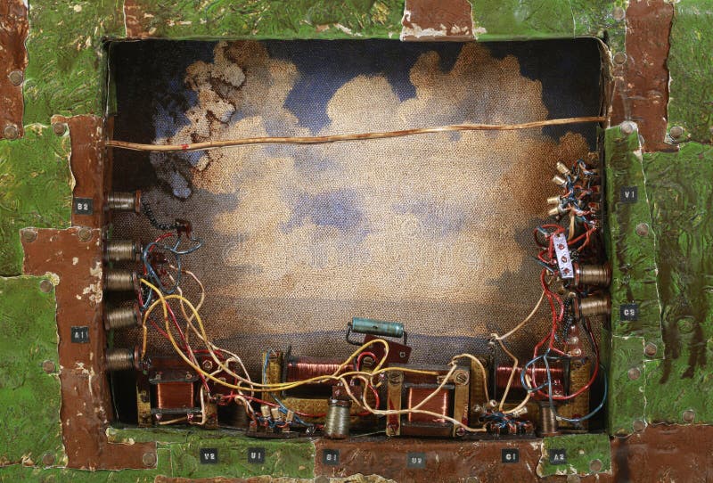 Post Apocalyptic Electronic Background Stock Photo - Image of ...