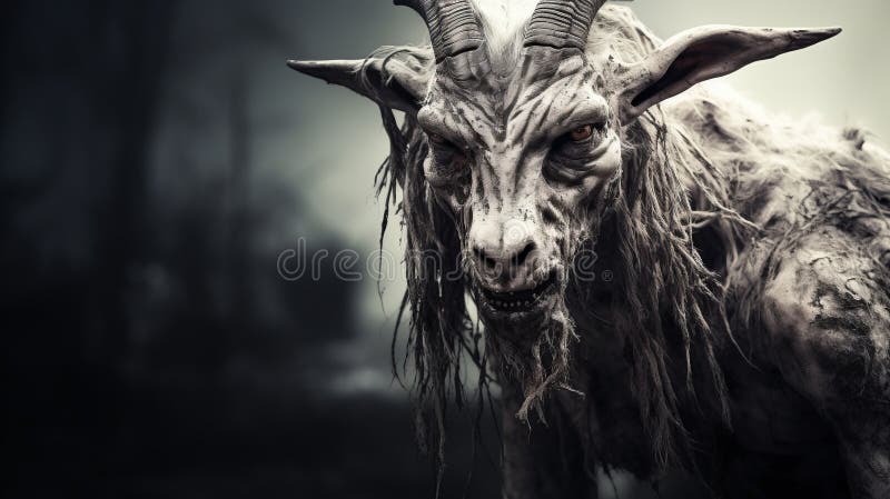 Post-apocalyptic Goat: a Dark and Eerie Halloween Creature Stock ...
