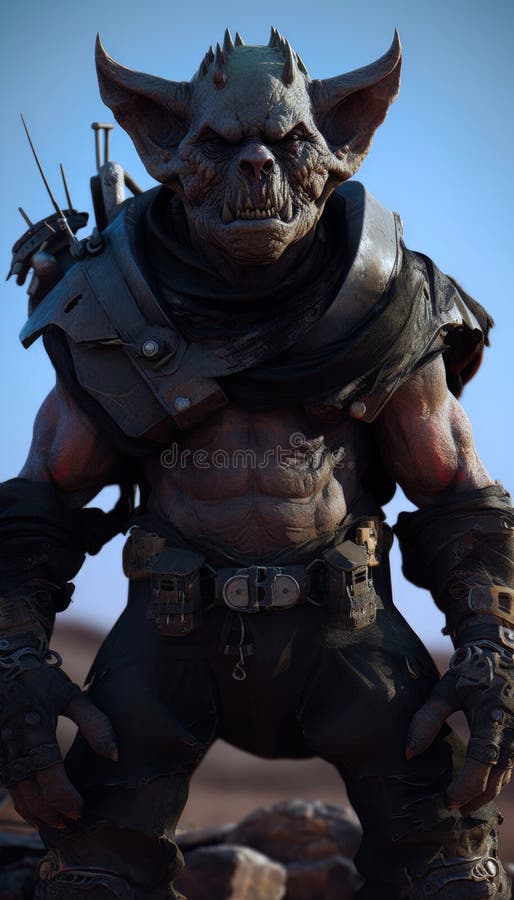 Post Apocalyptic Goblin Scavenger Stock Illustration - Illustration of ...