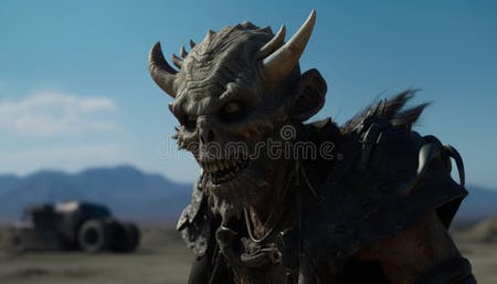 Post Apocalyptic Goblin Scavenger Stock Illustration - Illustration of ...