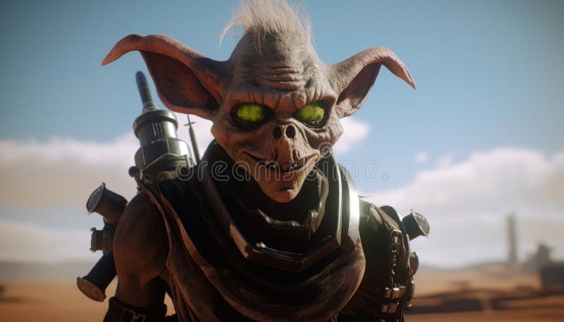 Post Apocalyptic Goblin Scavenger Stock Illustration - Illustration of ...