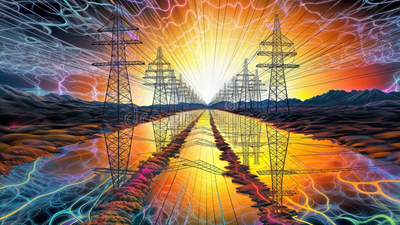 Post-apocalyptic Imagery in a Colorful Drawing, Generative Ai Stock ...