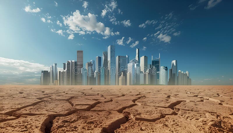 Post-apocalyptic Landscape. City after the Effects of Global Warming ...