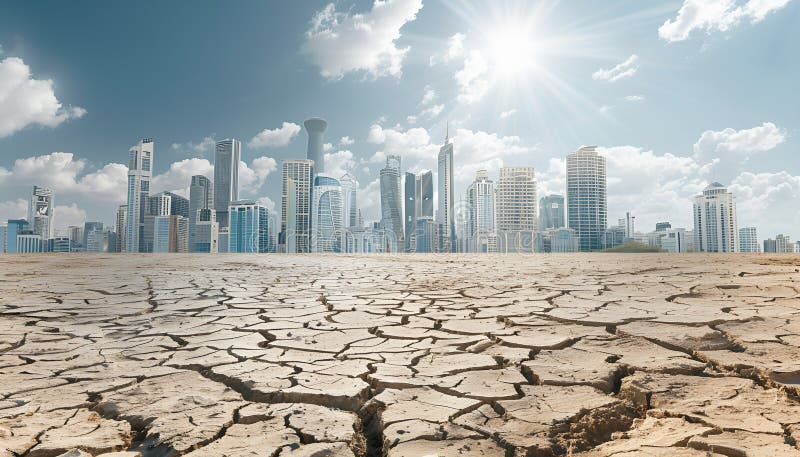 Post-apocalyptic Landscape. City after the Effects of Global Warming ...