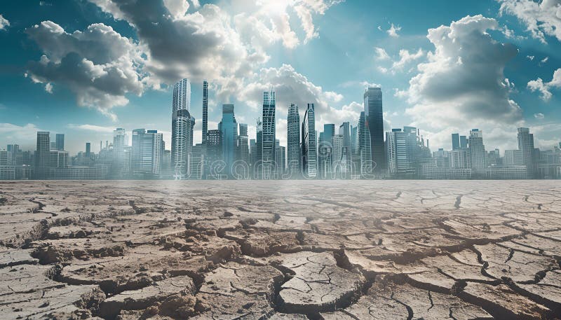 Post-apocalyptic Landscape. City after the Effects of Global Warming ...