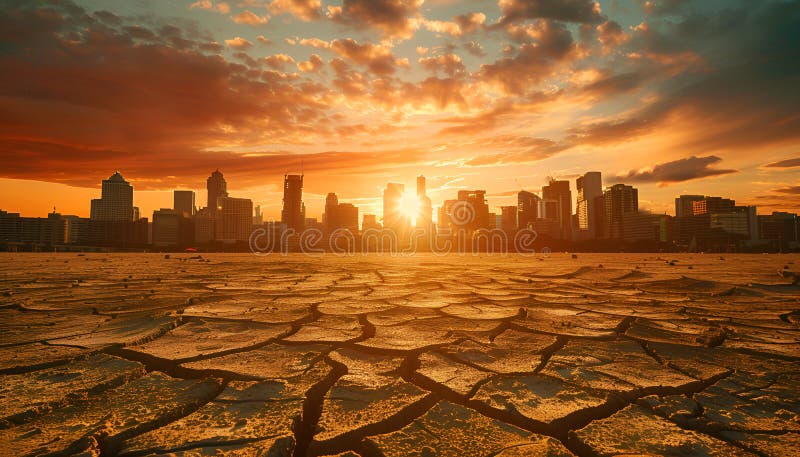 Post-apocalyptic Landscape. City after the Effects of Global Warming ...