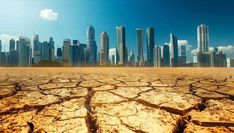 Post-apocalyptic Landscape. City after the Effects of Global Warming ...