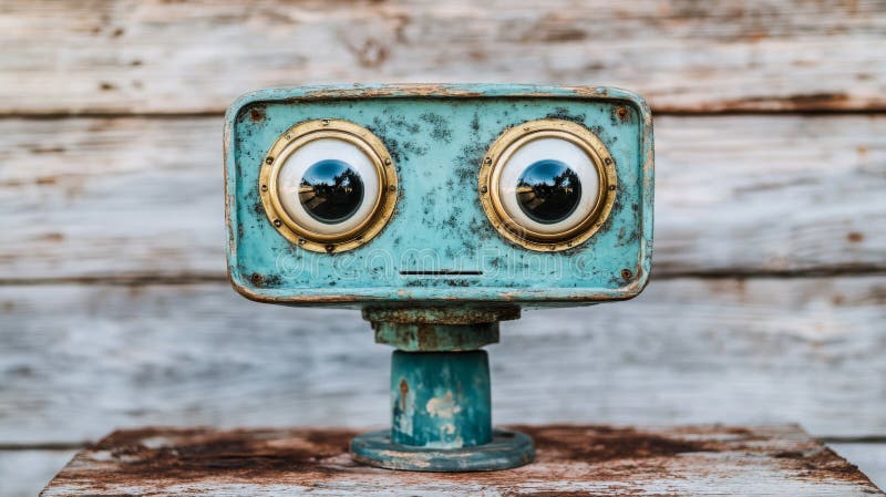 A Post-Apocalyptic Mechanical Marvel: Rusty Robot Close-up Stock Photo ...