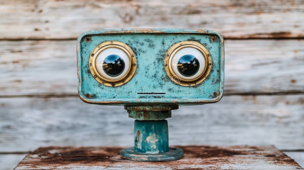 A Post-Apocalyptic Mechanical Marvel: Rusty Robot Close-up Stock Photo ...