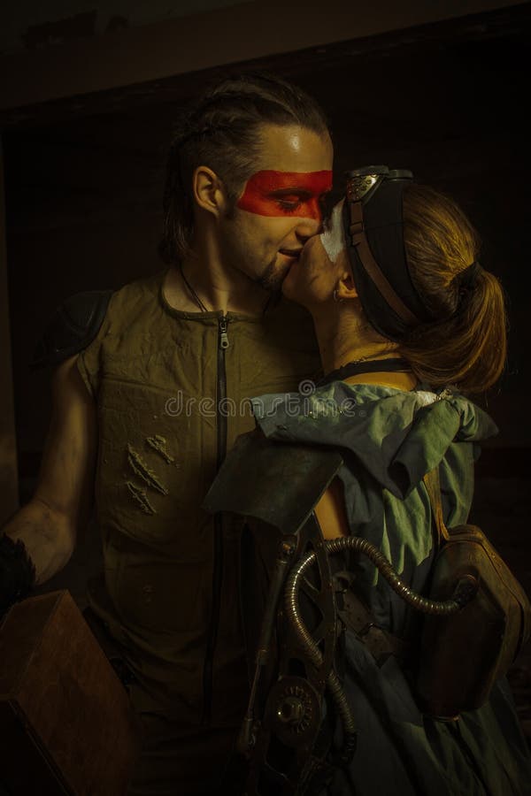 Post-apocalyptic romance stock image. Image of feelings - 244062785