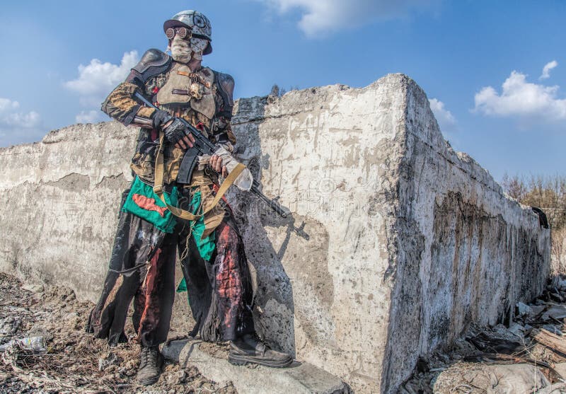 Post apoc beast survivor stock photo. Image of creature - 103336382