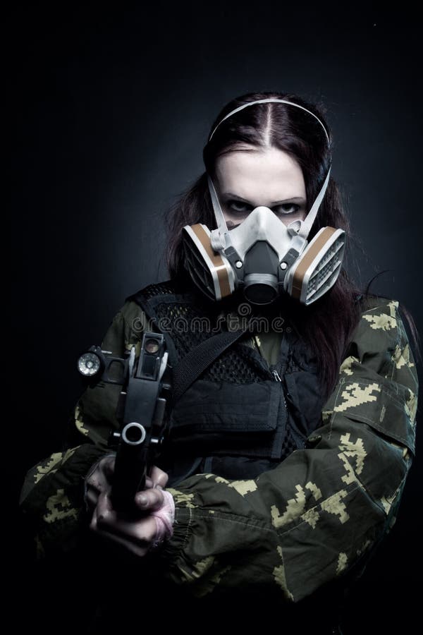 Landscape in a Post-apocalyptic Style. Stock Photo - Image of dark ...