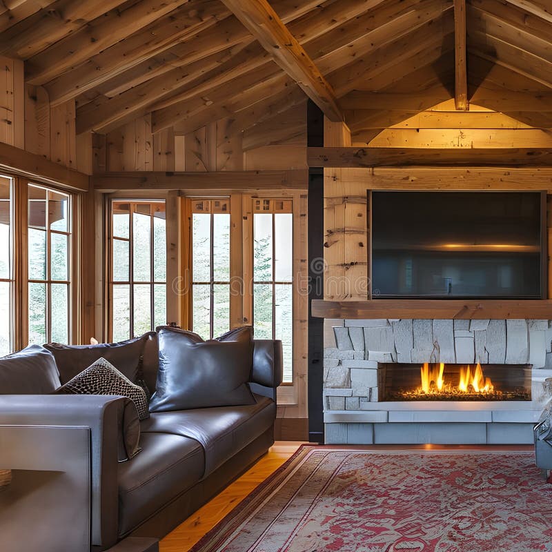 6 a Post-and-Beam-style House with Exposed Structural Elements and a ...