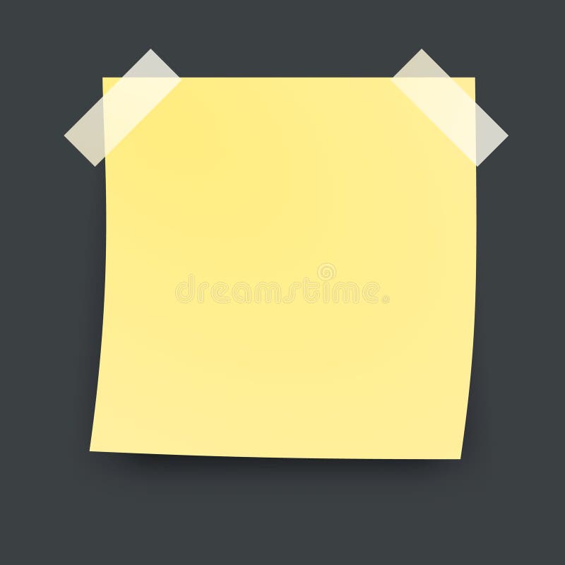 Post Blank Sticky Paper Sheet Vector Stock Vector - Illustration of ...