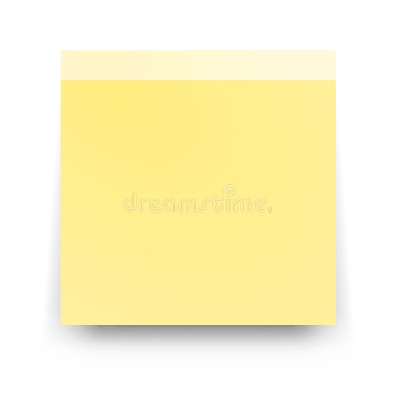 Post Blank Sticky Paper Sheet Vector Stock Vector - Illustration of ...