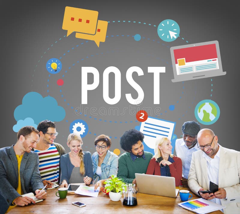 Social Media Chat Share Global Communication Concept Stock Image ...