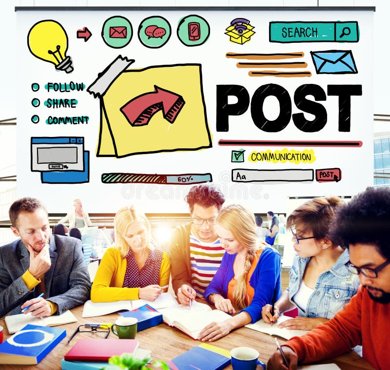 Post Blog Social Media Share Online Communication Concept Stock Image ...