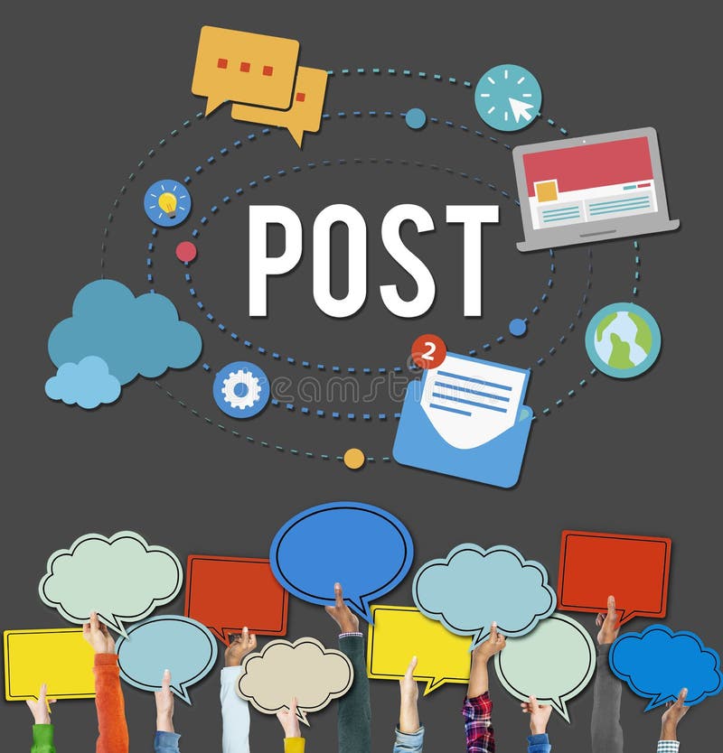 Post Blog Social Media Share Online Communication Concept Stock ...