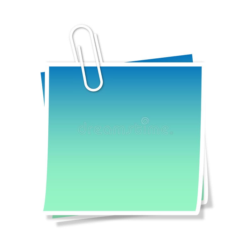 Post-it blue stock illustration. Illustration of information - 16383854