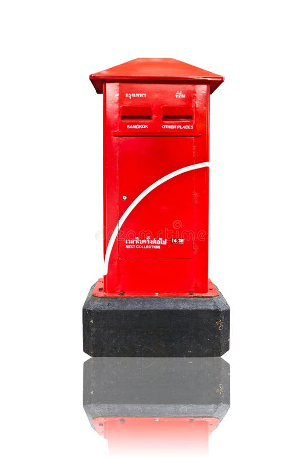 Red Thai post box stock image. Image of post, iron, mailbox - 17722887