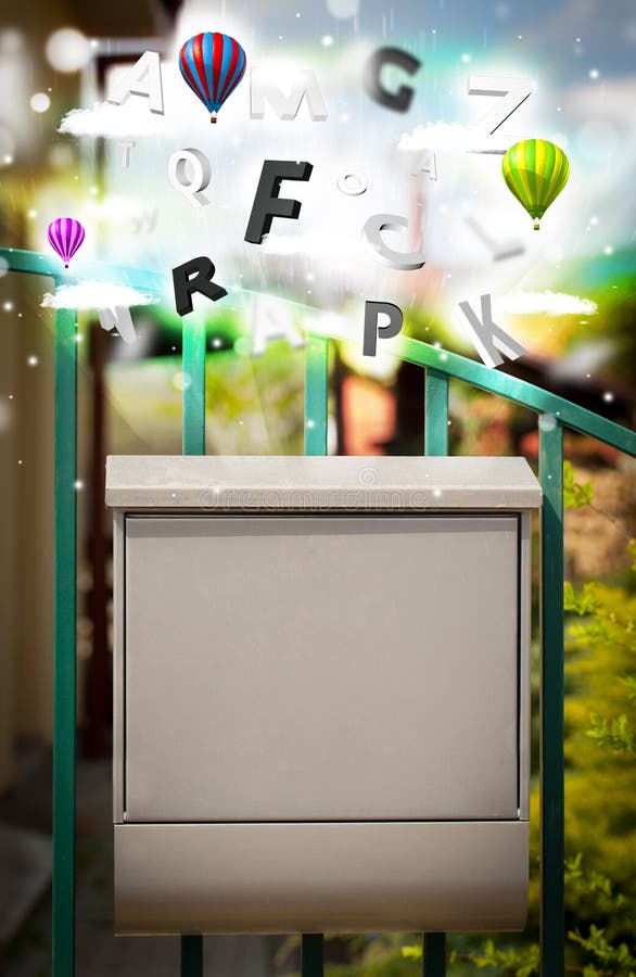 Post Box with Colorful Letters Stock Photo - Image of letters, colorful ...