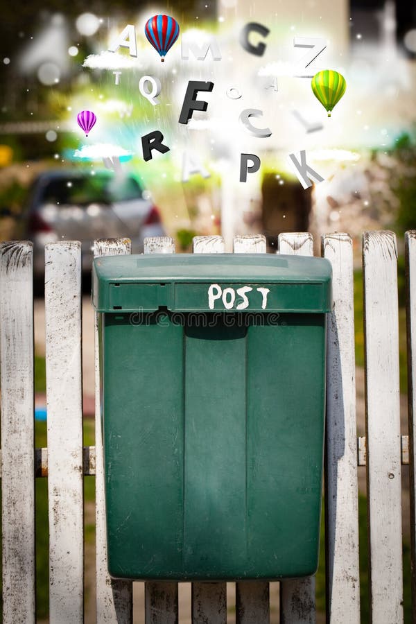 Post Box with Colorful Letters Stock Photo - Image of postage, mail ...