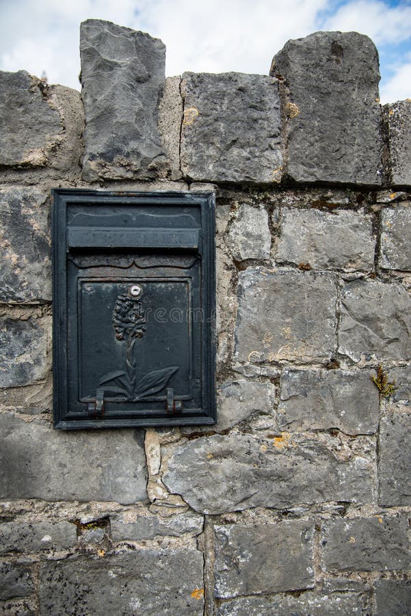 Post Box, Embedded in a Stone Wall Stock Photo - Image of curve, post ...