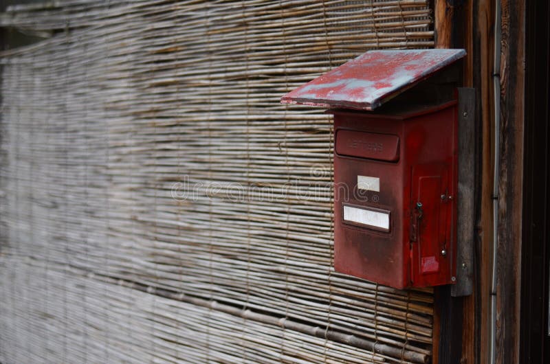 Post Box in Font Door - Background - Texture - Wallpaper Stock Photo ...
