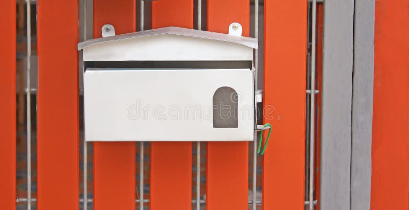 Post box on the front gate stock photo. Image of kingdom - 134579988