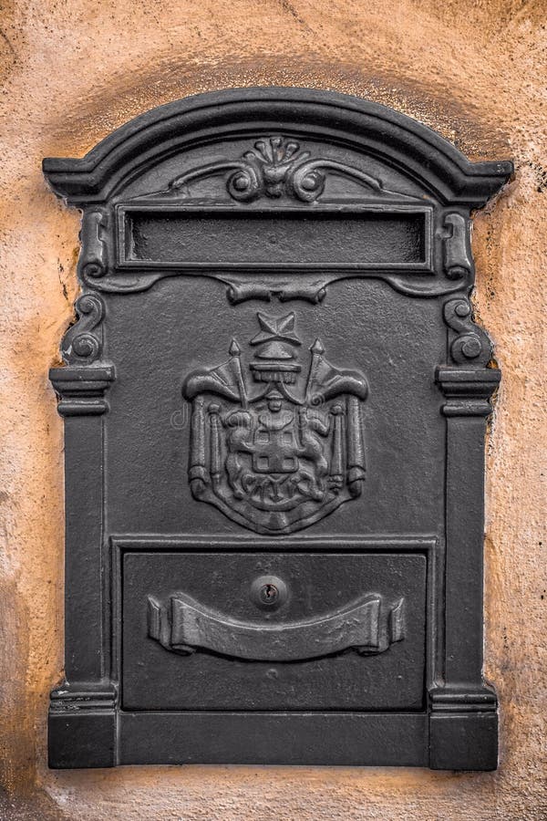 Post box stock image. Image of correspondence, black - 52494027