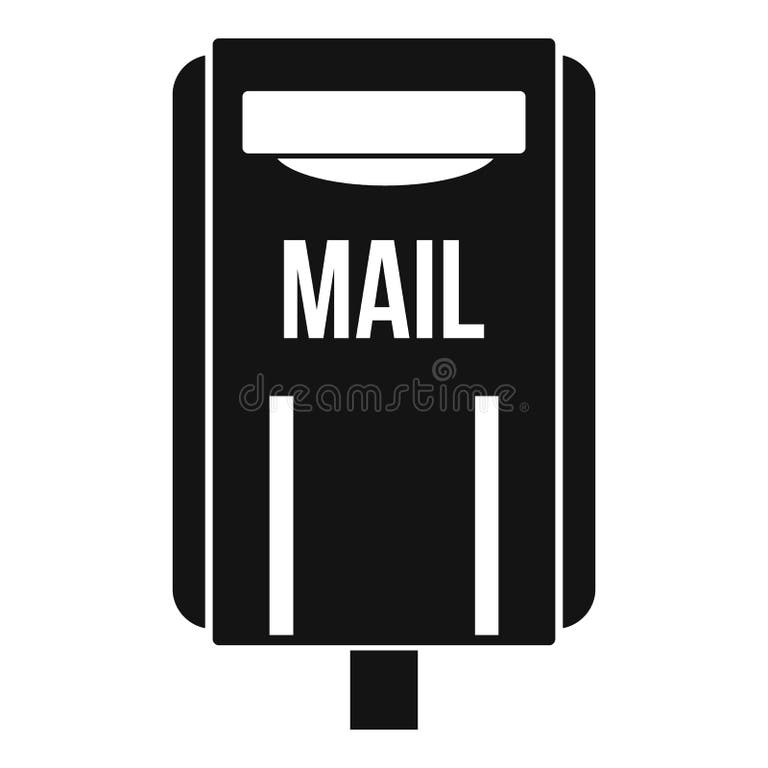 Post Box Icon, Simple Style Stock Vector - Illustration of mailbox ...