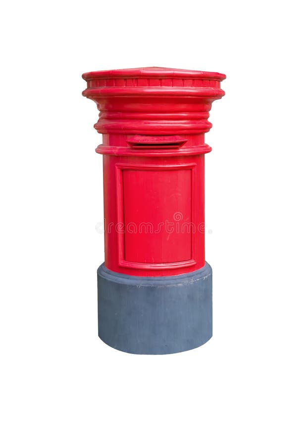 Post Box Isolated on White Background with Clipping Path Stock Photo ...