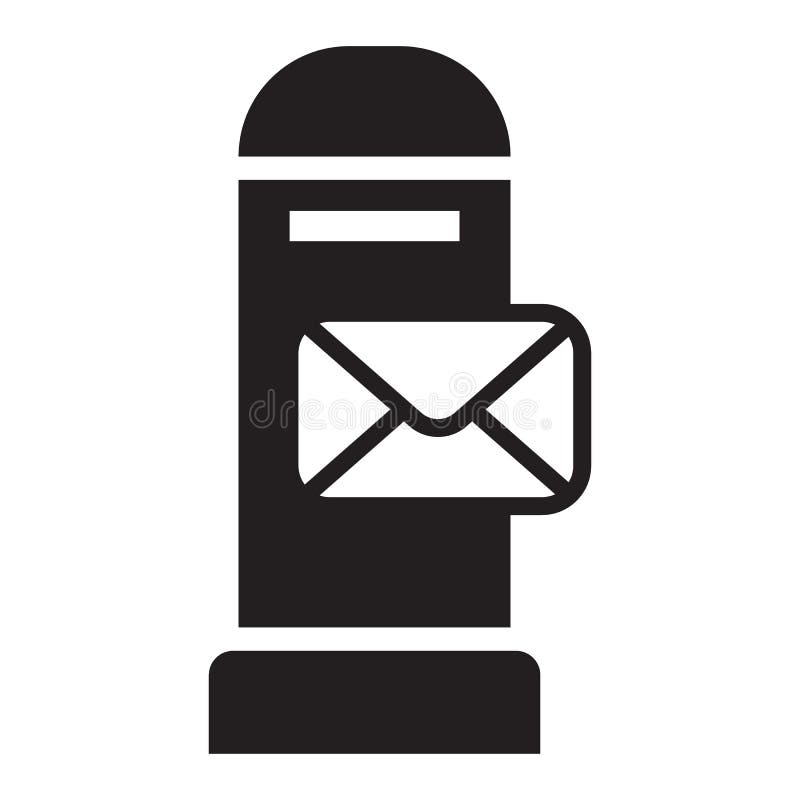 Post Box or Letter Box Icon. Mailbox Vector Illustration Stock Vector ...