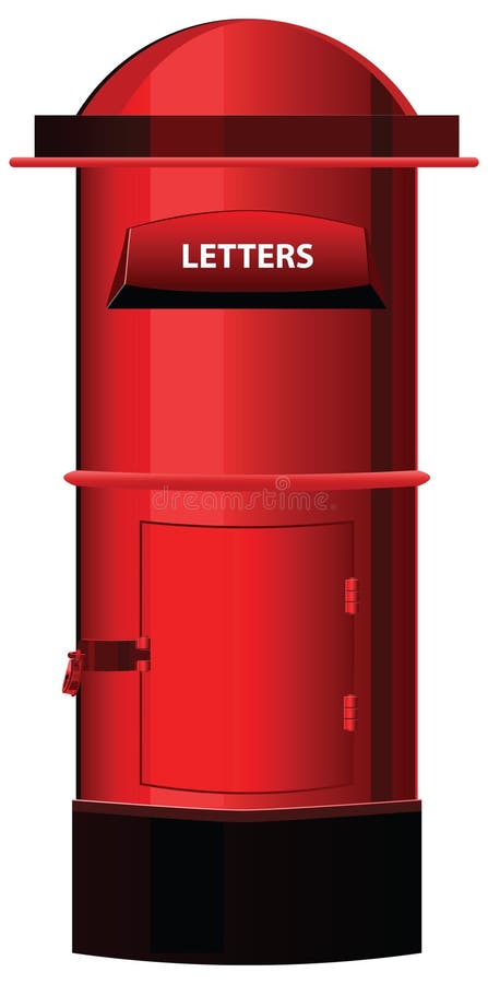Post Box or letter box stock vector. Illustration of postage - 35540026