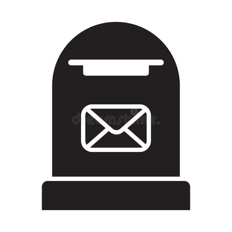Post Box or Letter Box Icon. Mailbox Vector Illustration Stock Vector ...