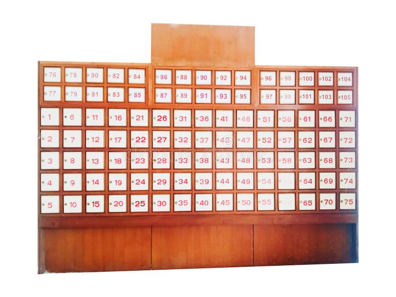 Post Box Line Up in Row with Number Stock Image - Image of delivery ...