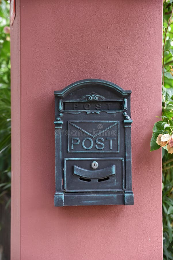 Post Box on the Wall stock photo. Image of vertical, revival - 46360416