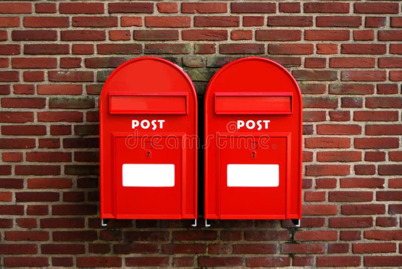 Post boxes stock image. Image of post, boxes, brick, mail - 8552289