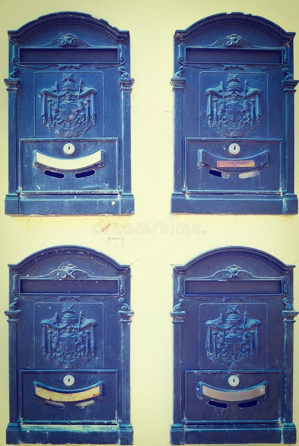 Post Boxes stock photo. Image of metal, mailbox, postal - 43099340