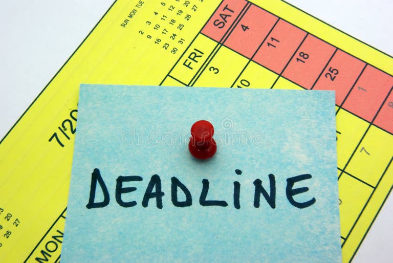 Post it on calendar stock image. Image of deadlines, macro - 10078605