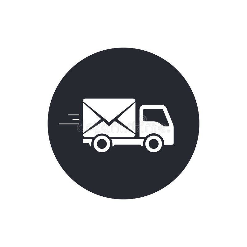 Post Car Truck Icon, Vector Isolated Delivery Truck Logo Stock Vector ...