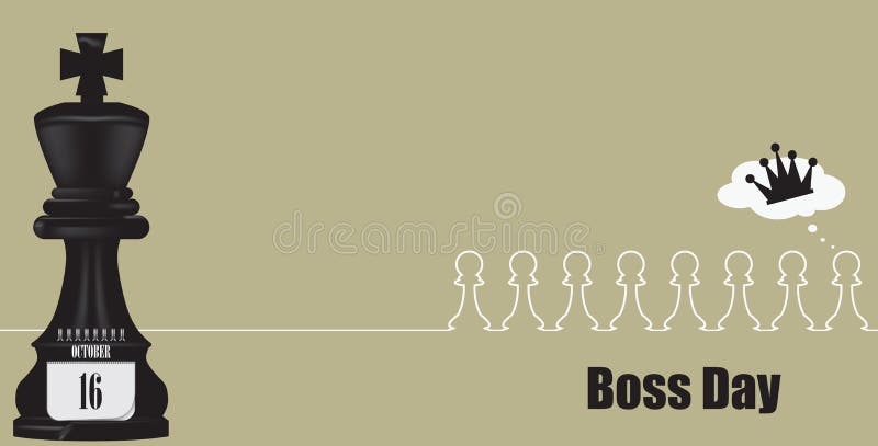 Postcard Boss Day stock vector. Illustration of mail - 160874193