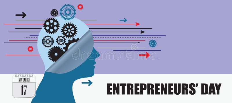 Post Card Entrepreneurs Day Stock Vector - Illustration of team, idea ...