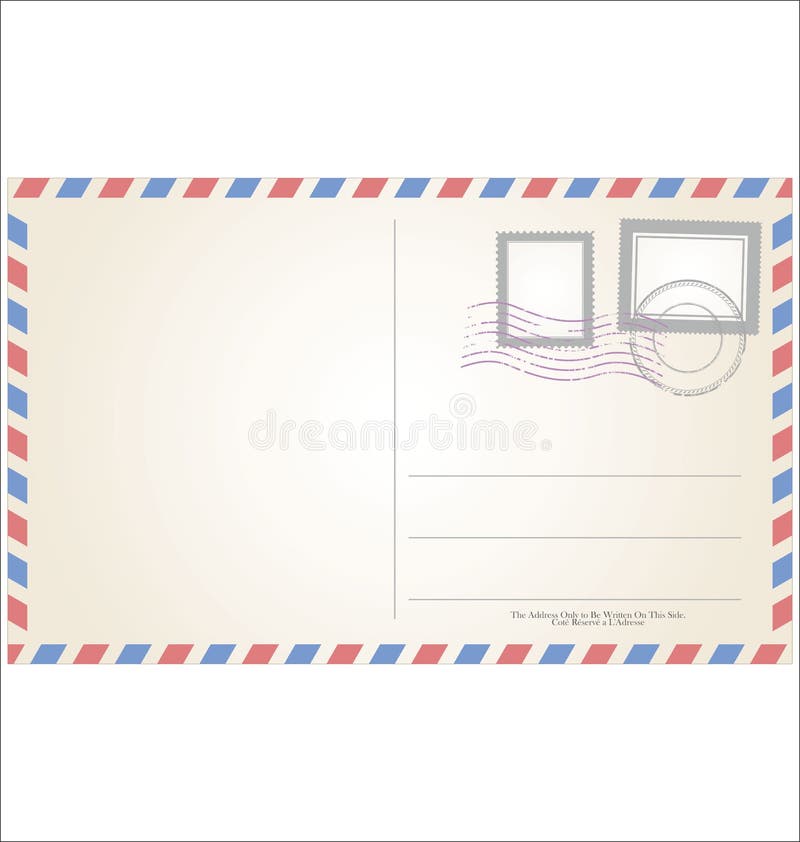 Post Card Template Illustration Retro Vintage Design Stock Illustration ...