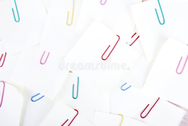 Post-it with clips stock photo. Image of blank, bulletinboard - 25992380