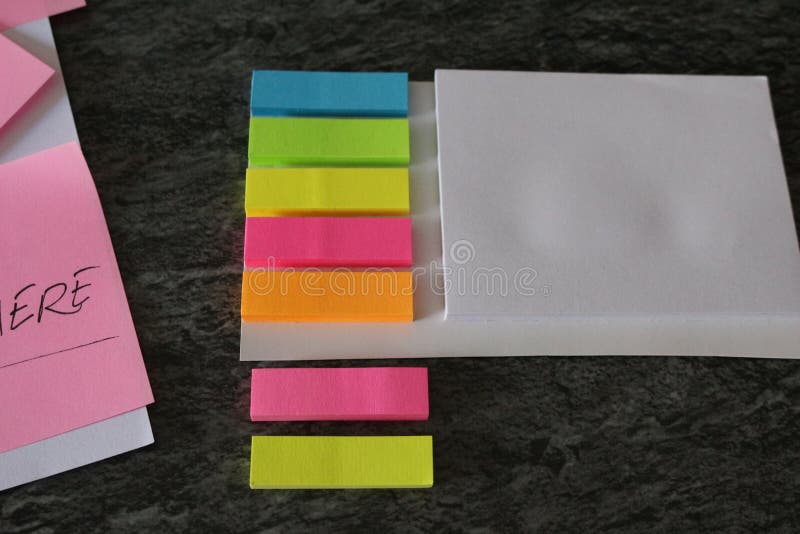 Post-it with Colored, without Writing Stock Image - Image of colored ...
